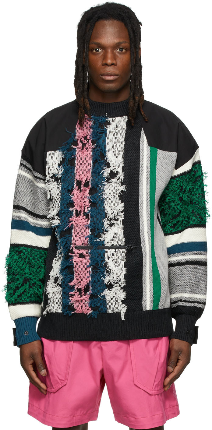 sacai サカイ Rug Jacquard Knit Pullover Sacai Rug Jacquard Pullover Knit Sacai